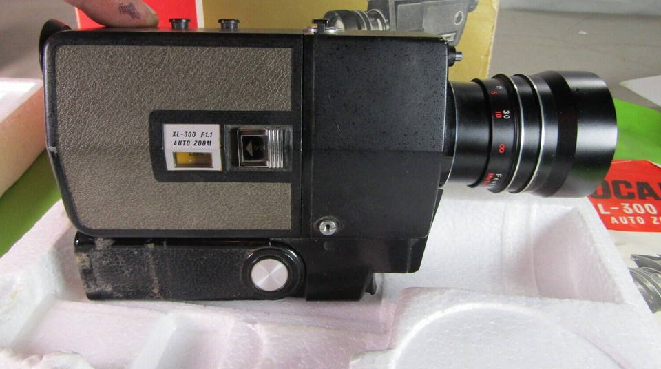 Kmart Focal XL-300 Super 8 Video Camera F1.1 Needs Battery Lid OEM Box ...