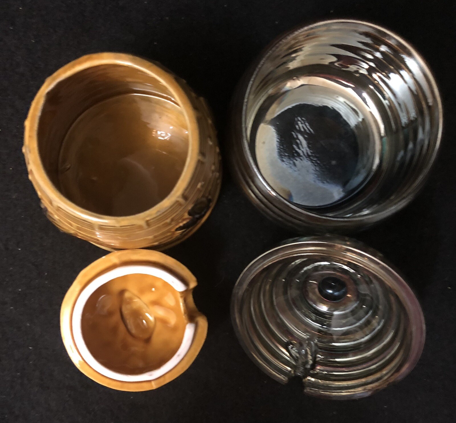 2 Vintage Beehive Honey Pots Jars | eBay