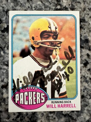 Will Harrell Signed GREEN BAY PACKERS Card 1976 Topps | eBay