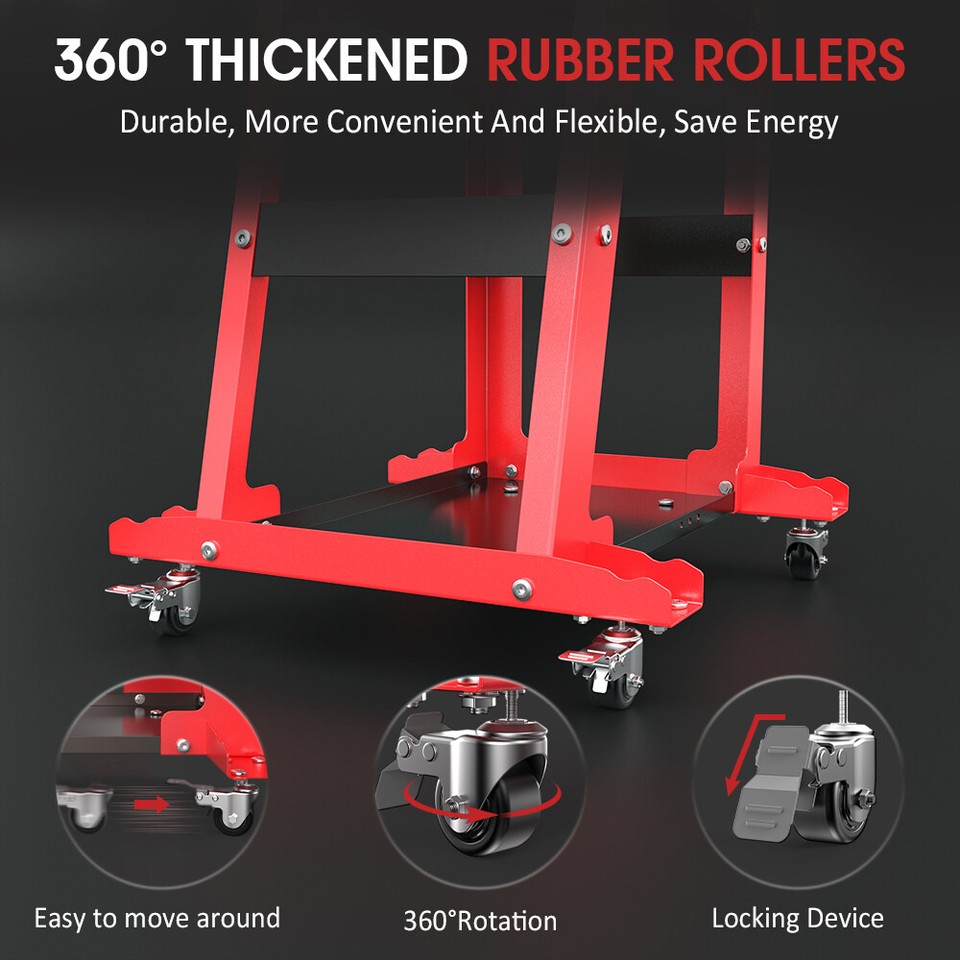 3-layer Utility Rolling Rotation Caster Tool Cart Trolley for Auto ...