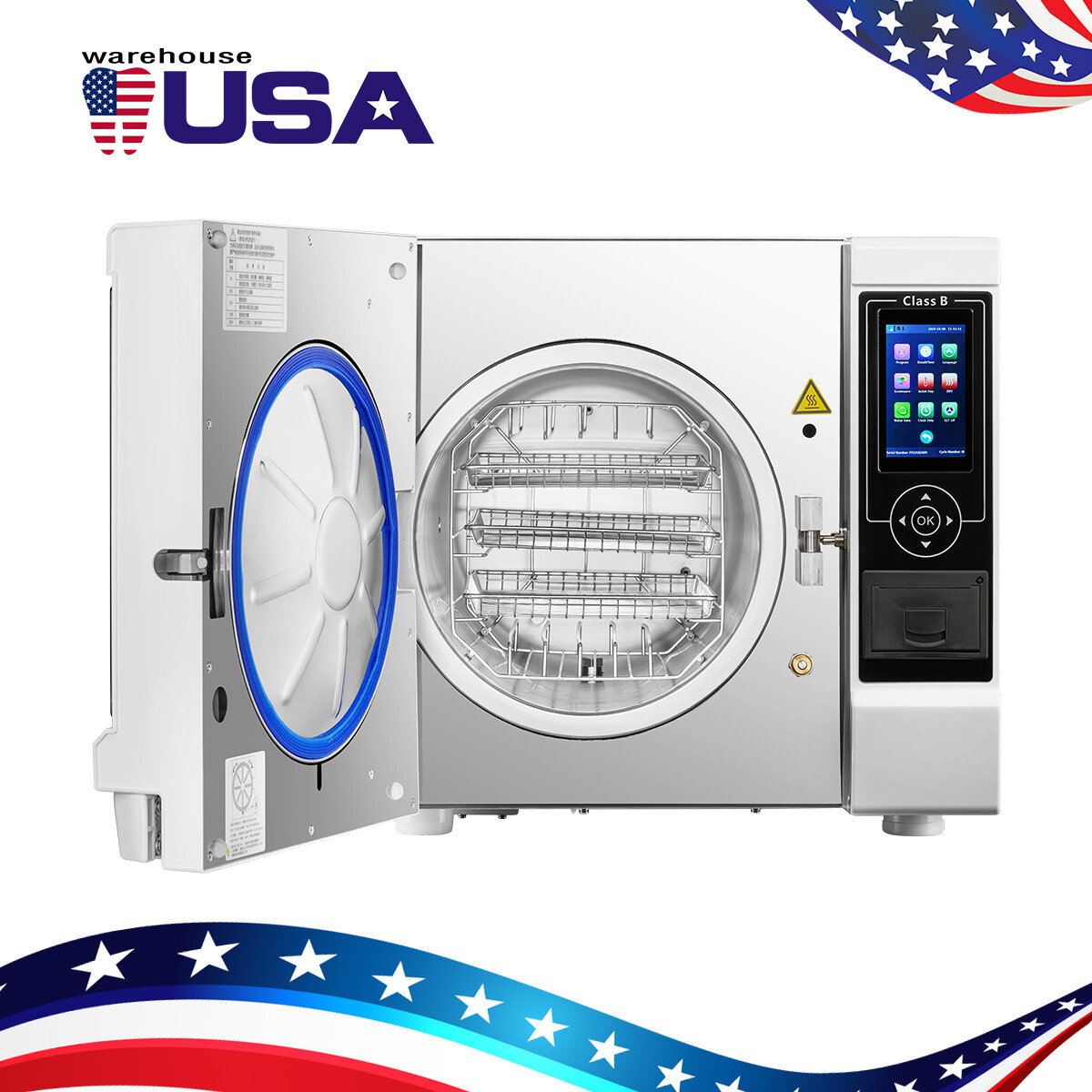 22L Class B Dental Autoclave Steam Sterilizer Vacuum Sterilization ...