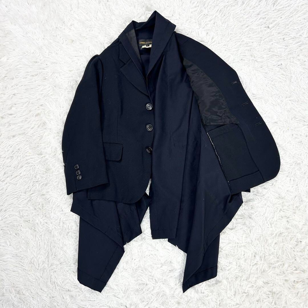 COMME des GARCONS layered tailored jacket S Wool Navy GD COMME des GARCONS layered tailored jacket S Wool Navy GD