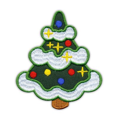 Neige Émerisée Noël Tree Patch / Badge Brodé | eBay
