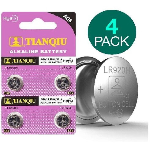 4 Pack New AG6 LR920H SR920W 370 371A G6 SR69 LR69 BUTTON CELL BATTERY ...