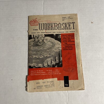 vintage Workbasket magazine August 1959 Volume 24 No 11 | eBay