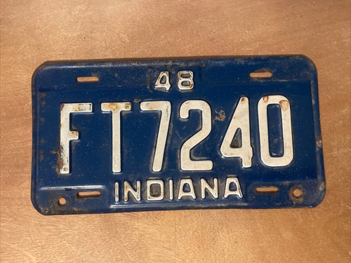 1948 Indiana License Plate Farm Tractor # FT 7240 | eBay