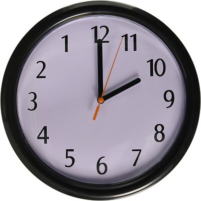 Backwards Wall Clock 9" Reverse Counter Clockwise Time - Gag Joke Prank ...