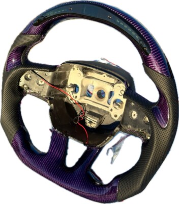 LED Purple Carbon Fiber Steering Wheel Fit 300 Dodge Charger srt8 2015 ...
