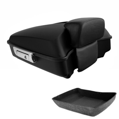 Matte Black 10.7" Trunk Backrest Fit For Harley Touring Glide 2014-2025 ...