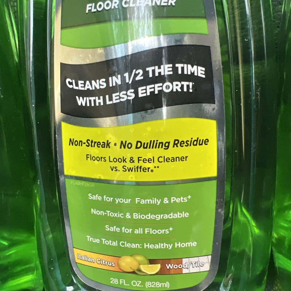 3x Shark Wood & Hard Floor Liquid Concentrate Cleaner Italian Citrus ...