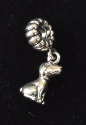 Authentic Pandora Charm Hanging Buddy Dog 925S Sterling Silver Dangle ...