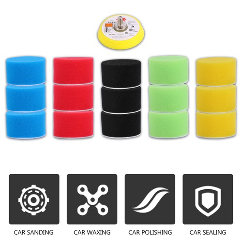1 Set of 16Pcs 2 inch Car Hub Polishing Sponge Pads Buffing Pads Car ...