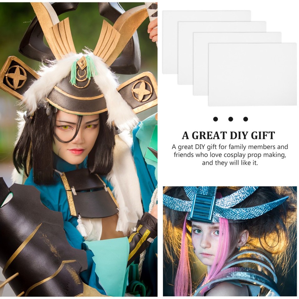 4 Pcs White EVA Foam Sheets for DIY Handmade Model Making Craft ...