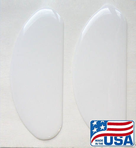 Police Vehicle Windshield Post Spotlight Hole Patch Cover Gloss White 2 ...