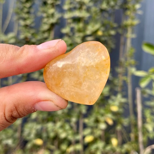 18G yellow gum flower hand polished heart | eBay