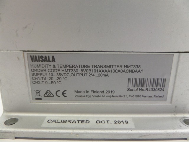 Vaisala Hmt330 Humidity Temperature Transmitter HMT338 10-35 VDC for ...