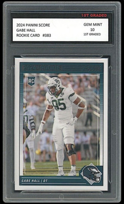 Gabe Hall 2024 Panini Score 1st Graded 10 Rookie Card Philadelphia ...