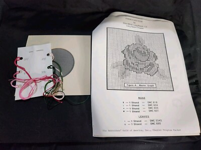 French Lace Rose PETIT POINT Needlepoint KIT Ellen Mack Embroiders ...