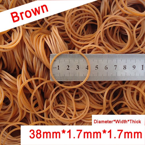 500g Brown (True Color) High Elastic Rubber Bands 38mmX1.7mmX1.7mm ...