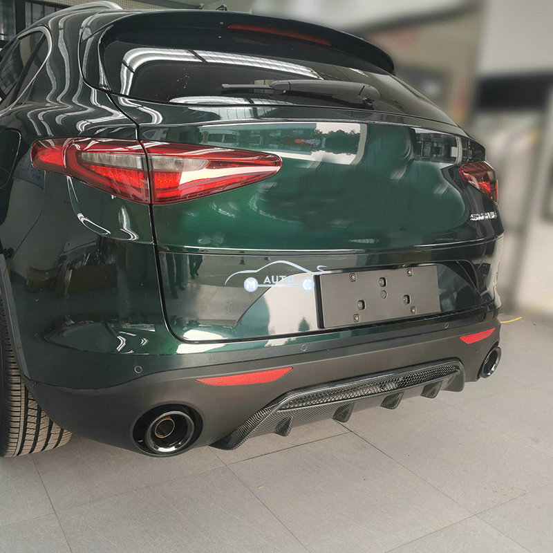 Real Carbon Rear Fiber Bumper Diffuser Splitter For Alfa Romeo Stelvio ...