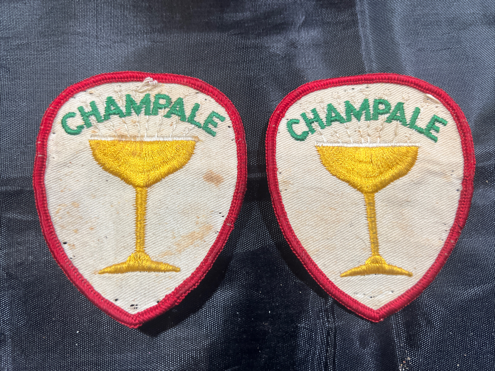 VINTAGE CHAMPALE ALE BEER PATCH UNUSED FREE SHIPPING 3 X 3.75” Set Of 2 ...