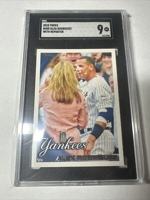 2010 Alex Rodriguez Topps #400 Pie In The Face With Reporter SGC 9 | eBay