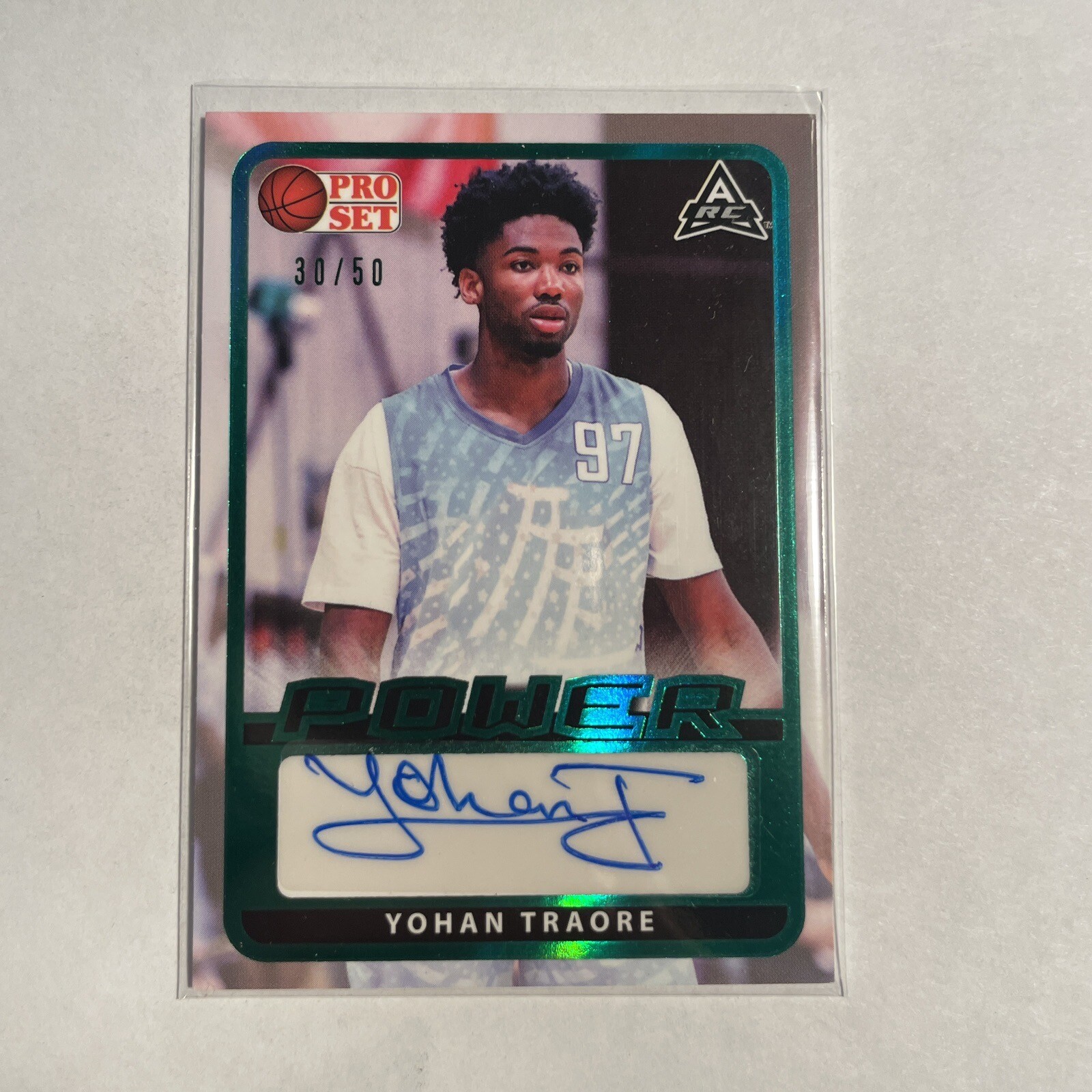 2021-22 Leaf Pro Set Power - Base Autographs Yohan Traore #BA-YT1 Green ...