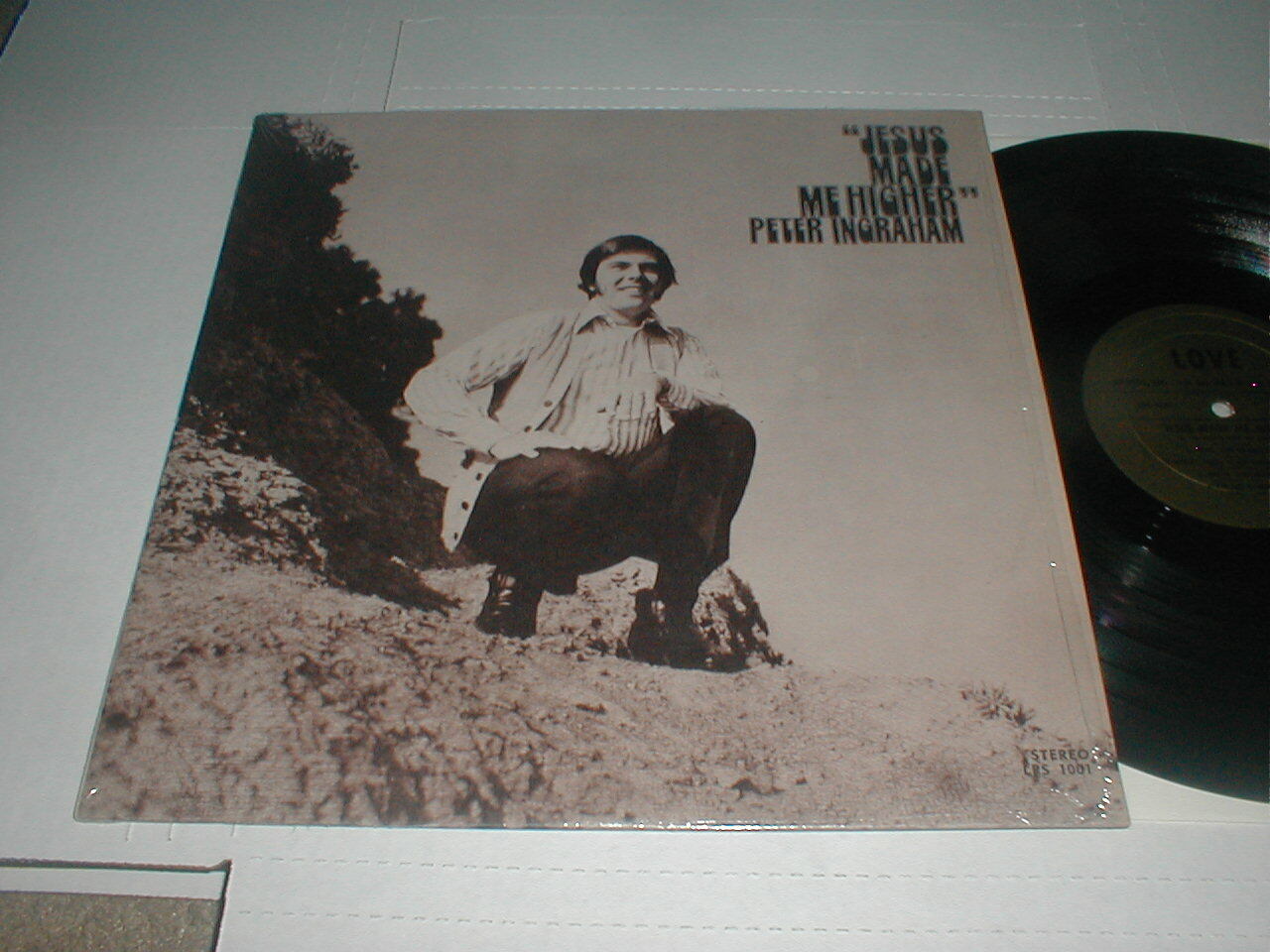 Peter Ingraham GOD MADE ME HIGHER Private LP SHRINK 70's CA Folk Gospel ...