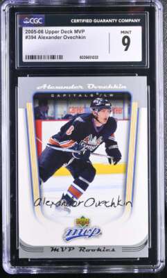 CGC Mint 9 2005-06 Upper Deck MVP 394 Alexander Ovechkin RC Rookie Card ...