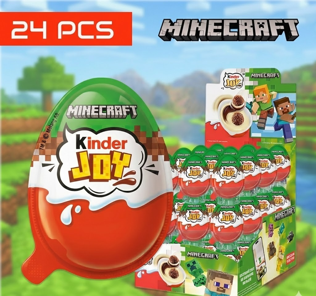 MEGA SET 24 X Kinder Joy Minecraft Game Mini Figures Limited Edition | eBay