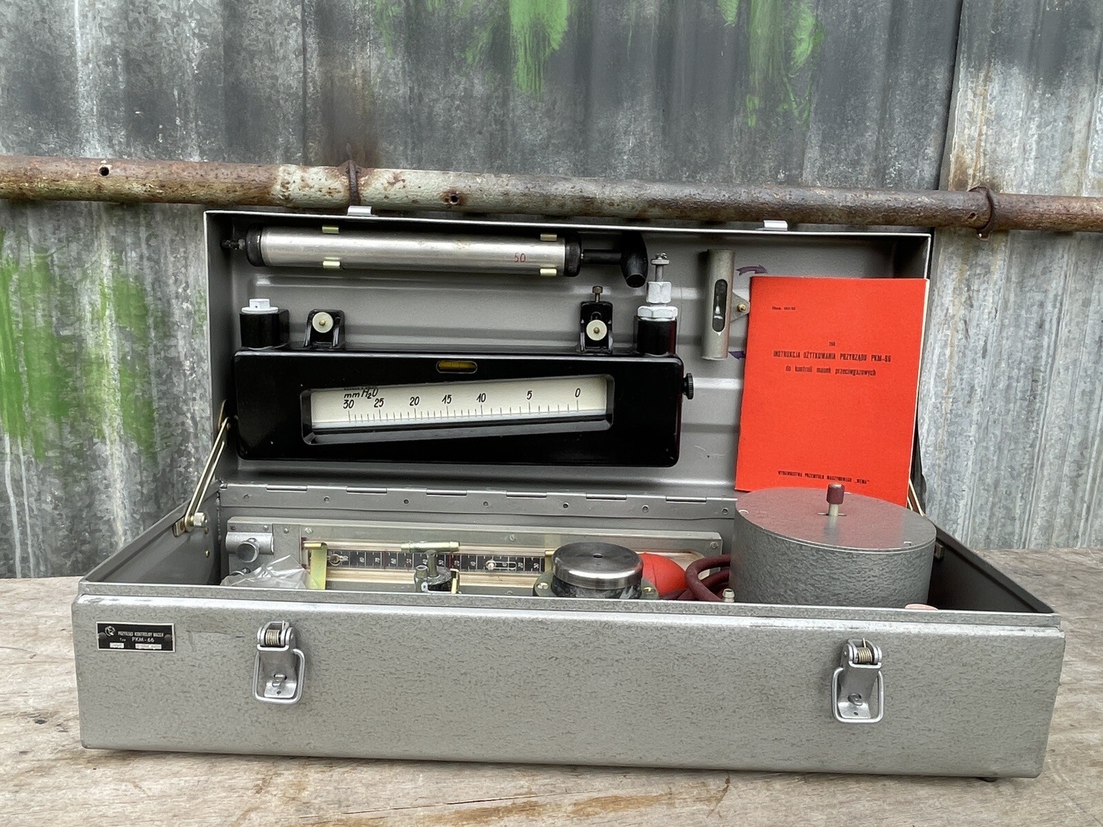 RARE COLD WAR POLISH ARMY PKM-66 GAS MASK RESPIRATOR TESTING SET ...