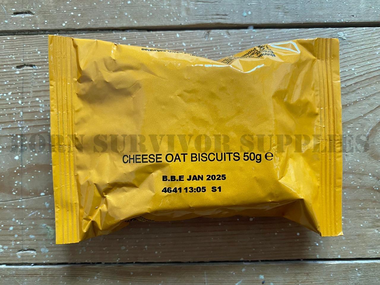 6 x CHEESE OAT BISCUITS - British Army Ration Pack Biscuit Camping ...