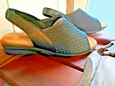 Bernie Mev - ABIGAIL REEF - Slingback Sandals - Black - EU38=US7.5- New ...