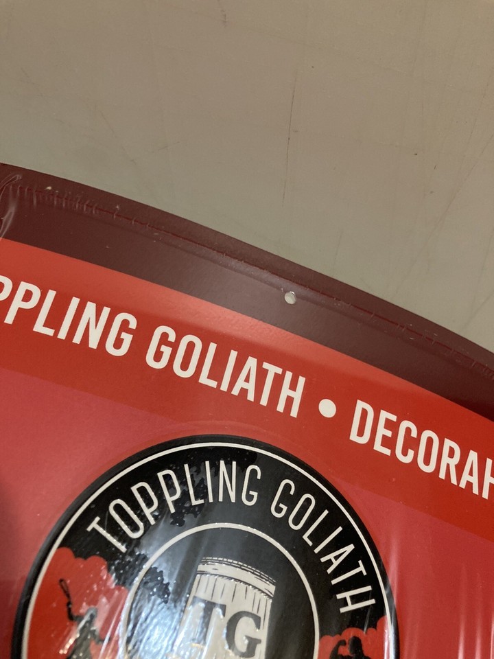 TOPPLING GOLIATH BREWING COMPANY DRAGON FANDANGO BEER PUB TIN TACKER ...