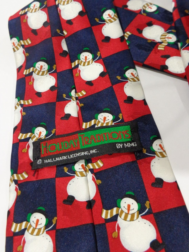 Holiday Traditions Hallmark Men's All Silk Necktie Snowman Holiday ...