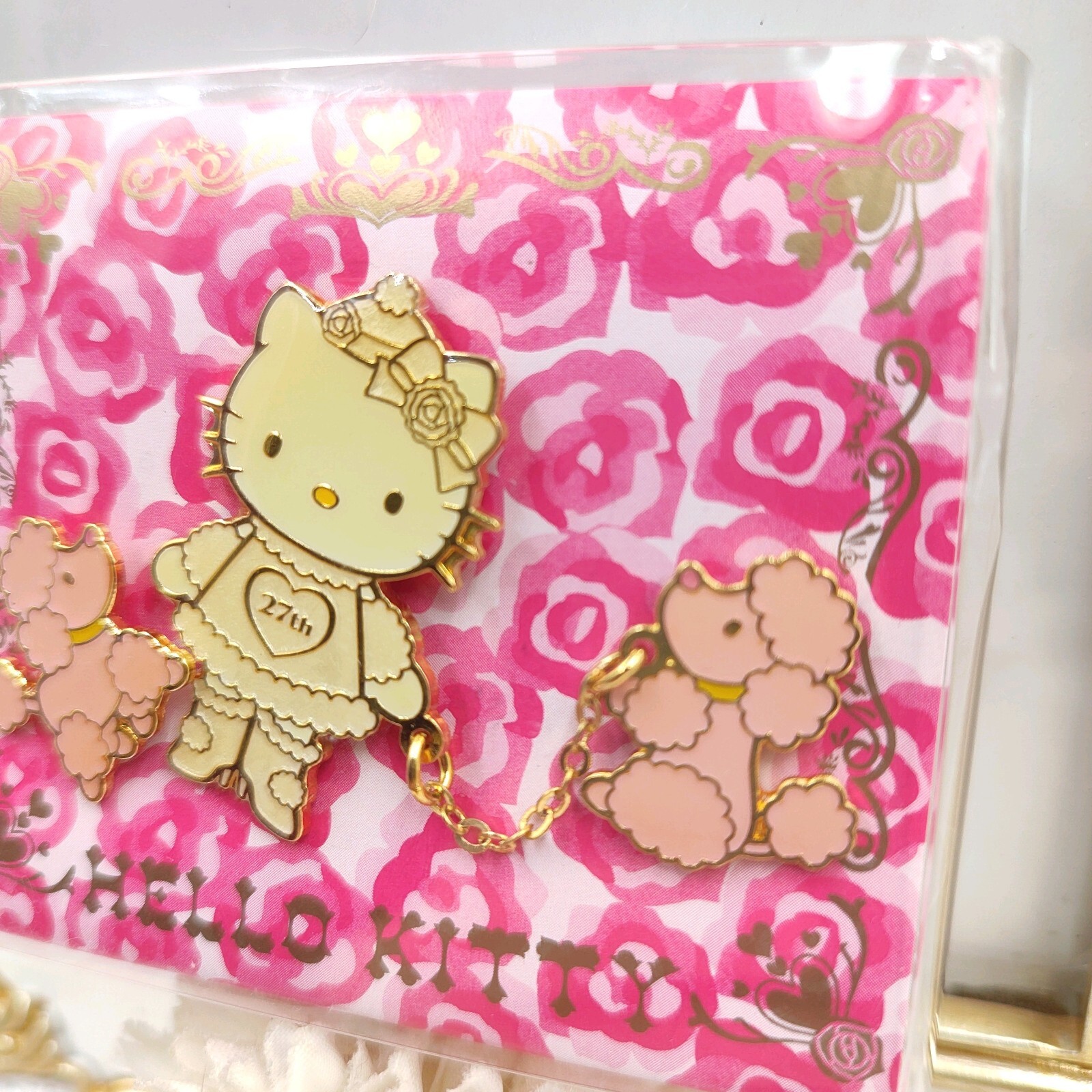 Sanrio Hello Kitty Pin Badge 27Th Anniversary Kitty Poodle Dog Vintage ...