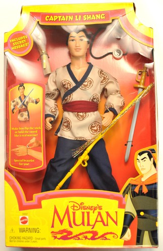 Disney's Mulan Captain Li Shang Doll 1997 Mattel No. 18897 NRFB ...