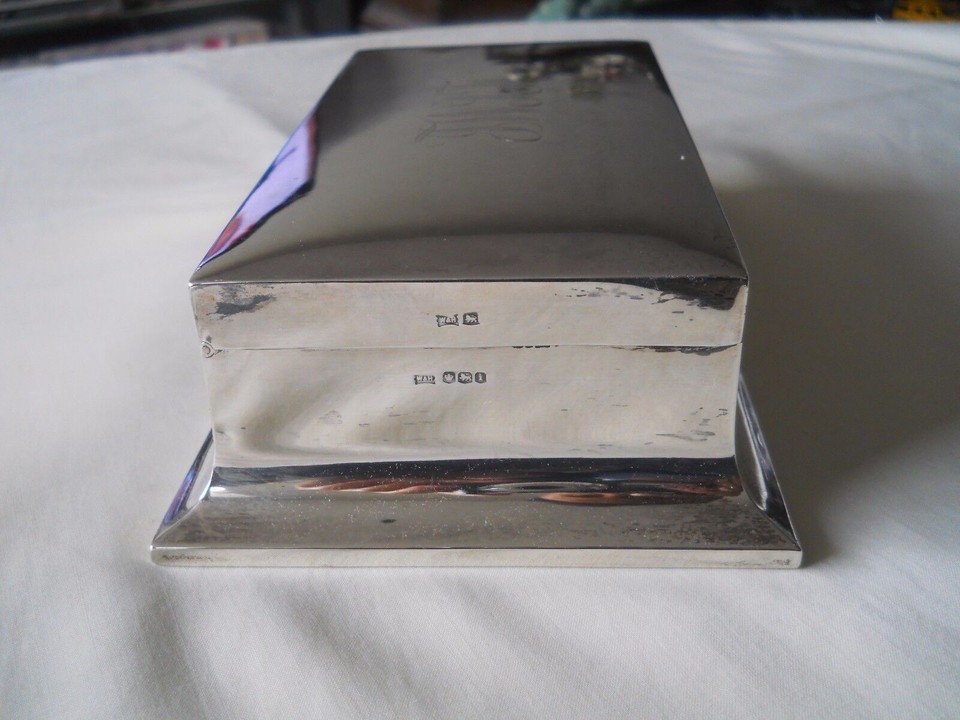 Sterling Silver Wood Lined Cigarette Box Sheffield | eBay