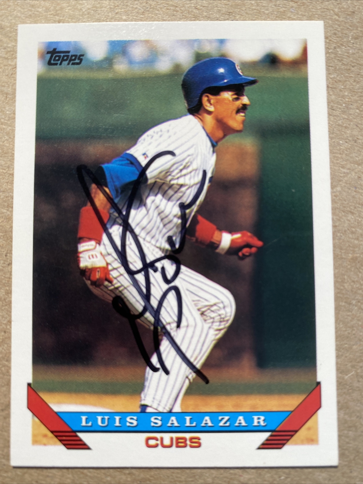 1993 Topps Luis Salazar #21 AUTOGRAPHED Card - Chicago Cubs | eBay