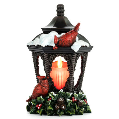 LED Cle Lantern Cardinals Multicolor 10 x 6 Resin Indoor Holiday ...