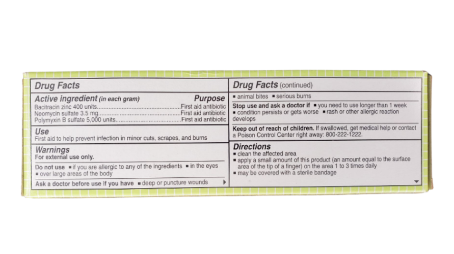 Vitacilina First Aid Antibiotic Ointment Skin Cut/Burn/Scrape 0.5 oz ...