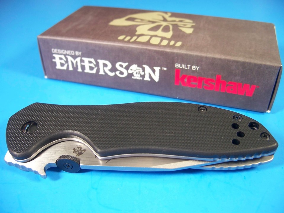 KERSHAW EMERSON - CQC-6K Black G-10 instant-opening wave Knife 2-tone ...