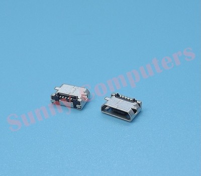 2x Micro USB Socket 5P 5Pin Female Plug Repair Replacement Part With ...