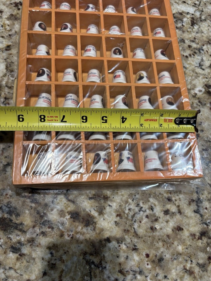 Thimble Collection US Presidents Ceramic Thimbles President lot of 42 w ...