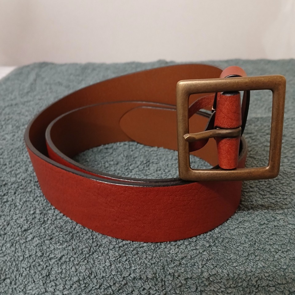 Volpi Concerie Leather Belt Size 30-34 Inch Waist Brown Brass Buckle ...