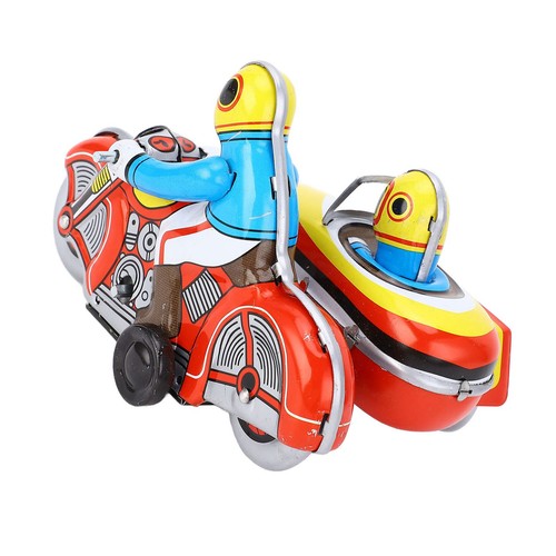 Wind Up Motorcycle Toy Iron Retro Collectible Three Wheeled Motorcycle ...