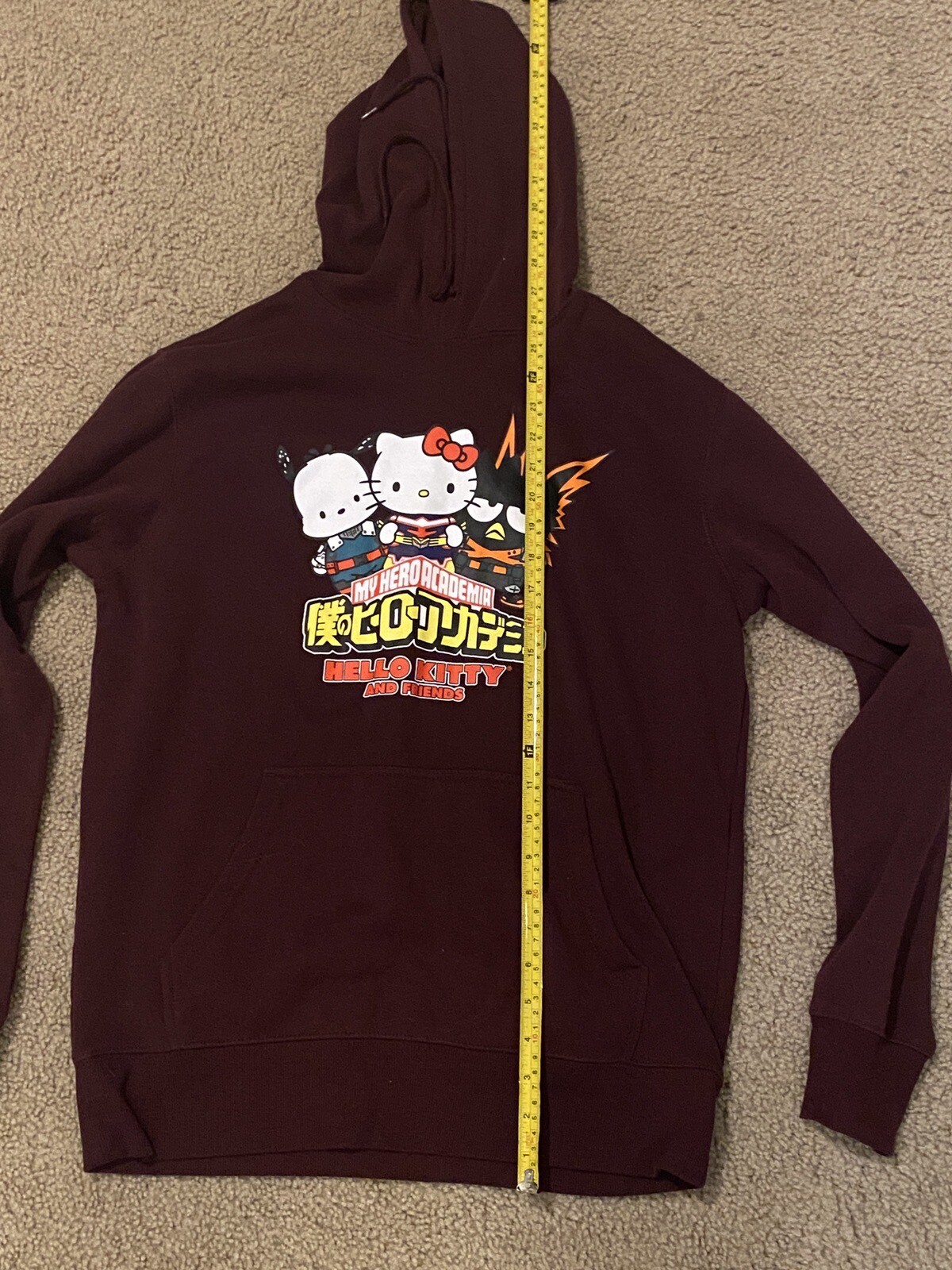 Hello Kitty And Friends Mens My Hero Academia Maroon … - Gem