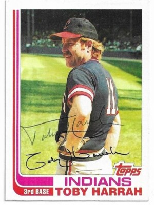 TOBY HARRAH Autographed Signed 1982 Topps Baseball card #532 Cleveland ...