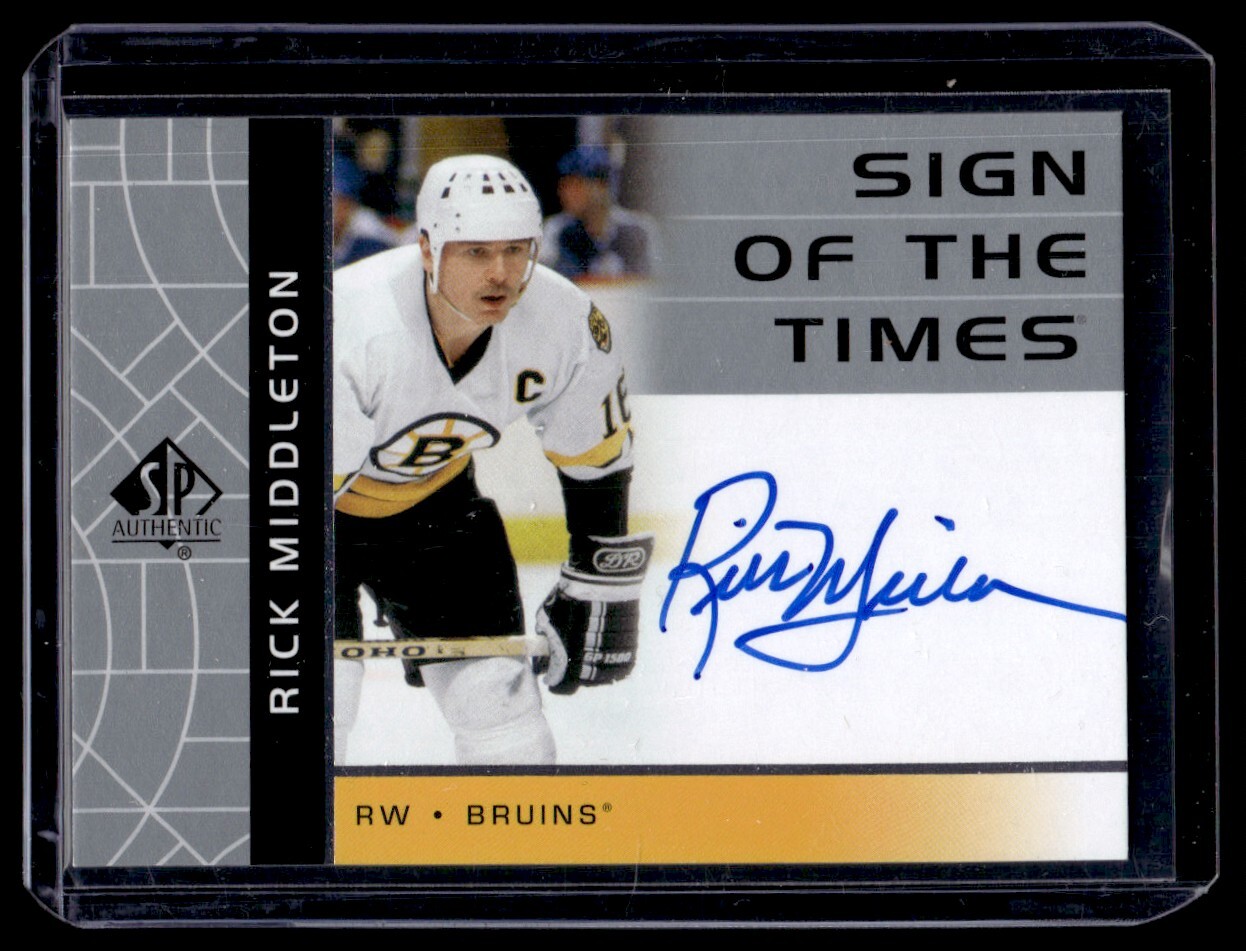 2022-23 SP Authentic Sign of the Times Retro Rick Middleton Auto Boston ...