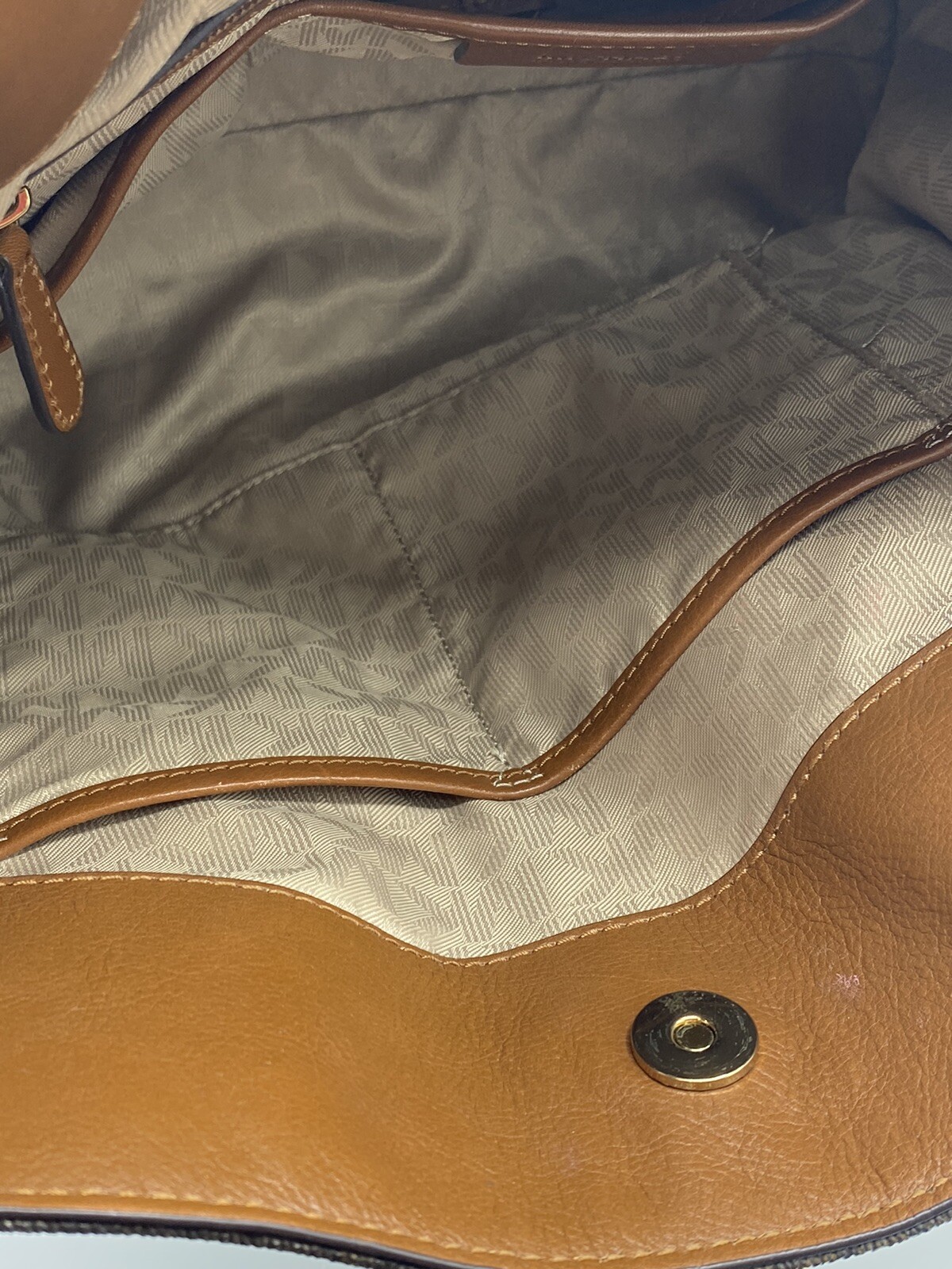 Michael Kors Hamilton Brown Signature Monogram Logo Handbag 30T2GHMT3B ...